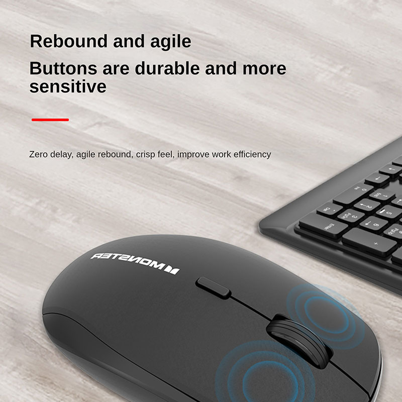 Monster Km1/Km3 Pro Wireless/Wired Usb Keyboard And Mouse Combo Set For ...