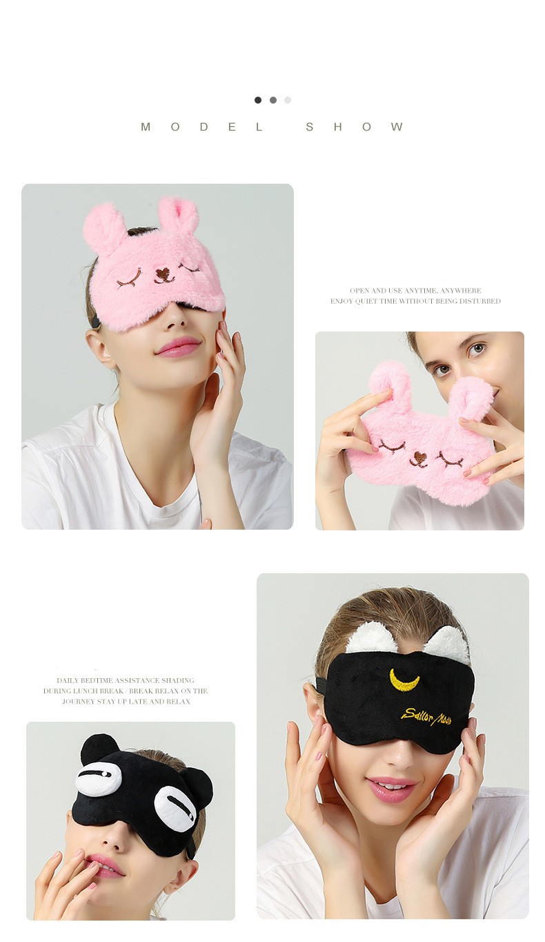 ONPH Sleeping Eye Cover Sleep Cute Night Dream Bandage Sort Pikachu ...