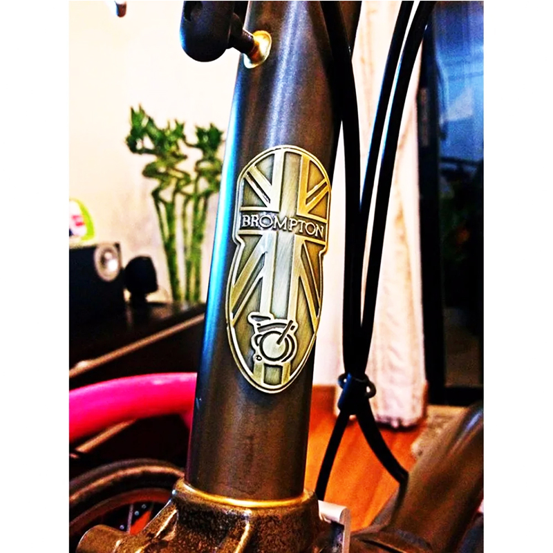 AGEKUSL Bike Metal Decal Stickers Head Badge Frame For Brompton Bicycle ...