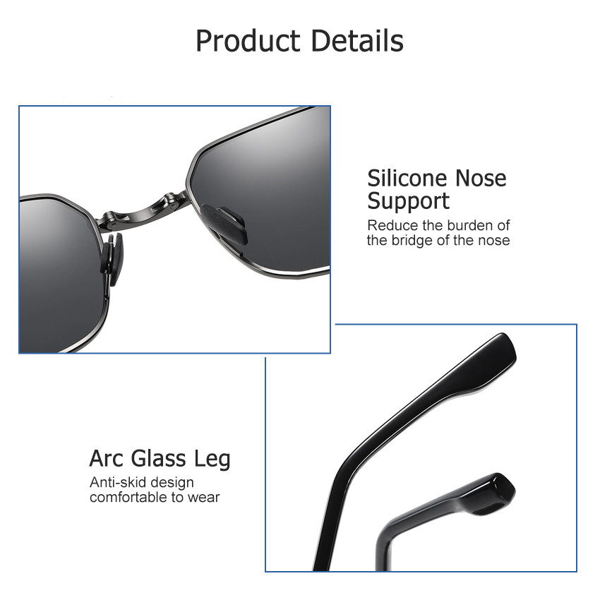 Foldable Photochromic Sunglasses Male Drive Outdoor Sport Polarized ...