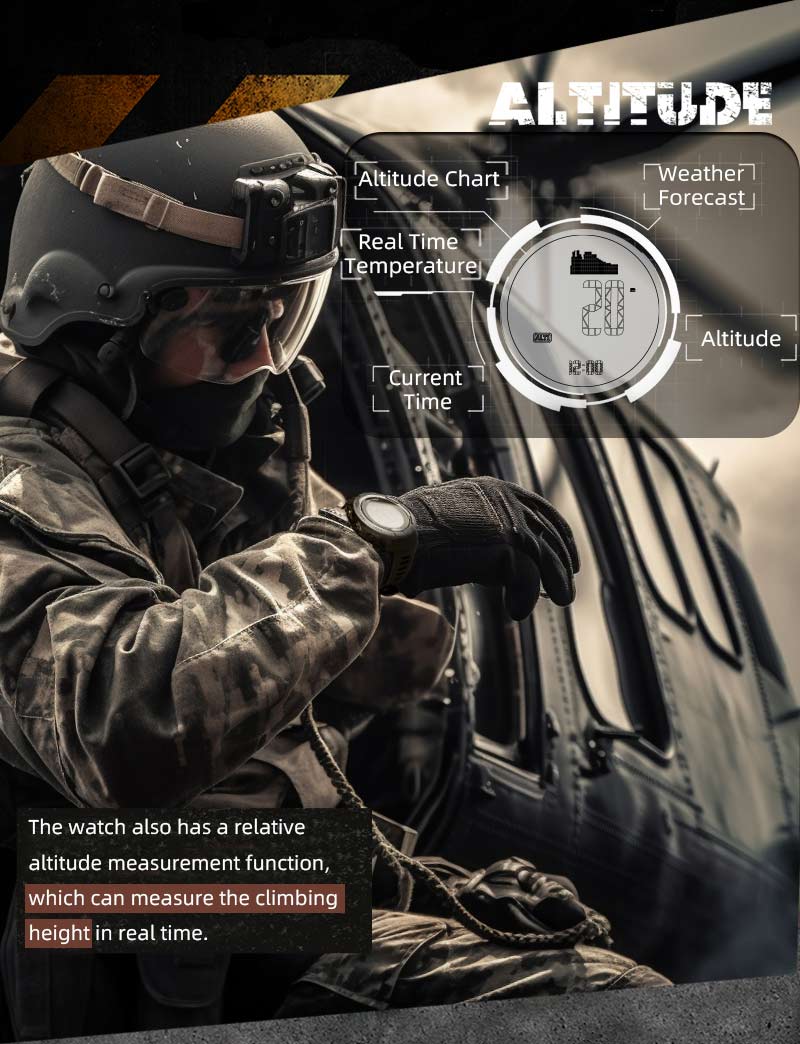 NORTH EDGE VERTICO Men's Carbon Fiber Outdoor Sports Digital Watch ...