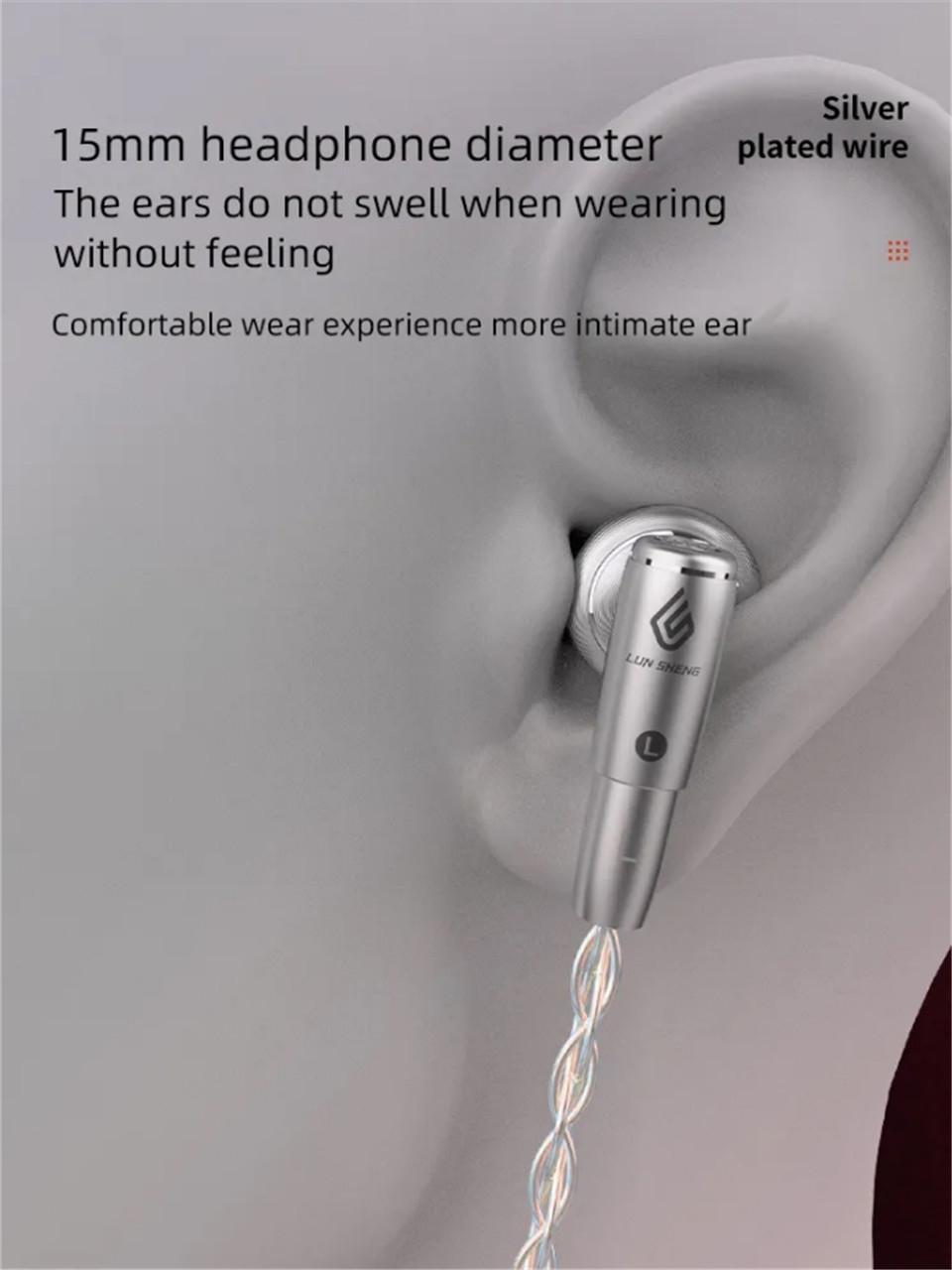 LUN SHENG New YE01 Flat Head Earbuds Dynamic LCP HD Diaphragm Earphone ...