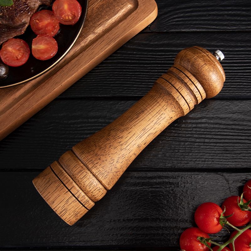 APPKER Solid Wood Manual Grinder Salt Pepper Mill Spice Bottle Salt ...