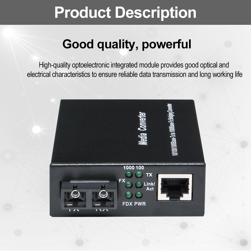 JT-COM a Pair Gigabit Media Converter with 1000Mbps Single mode duplex 20KM/40KM/60KM/80KM/120KM ...