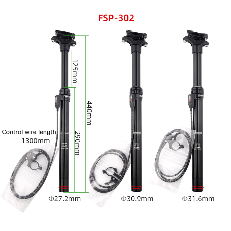 FASTACE Height Adjustable Seatpost 27.2/30.9/31.6mm MTB Dropper Shock ...
