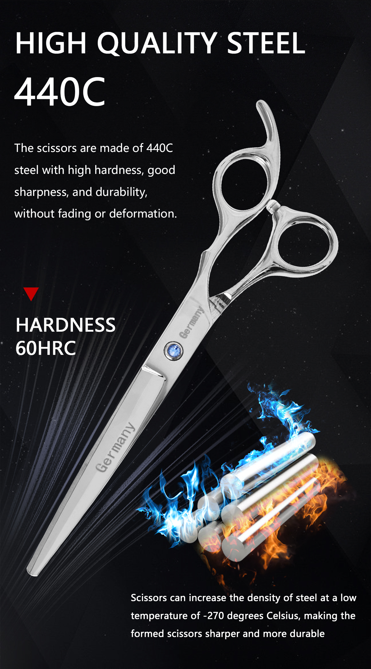 Spot #Germany 6-inch*7-inch*8-inch*9-inch salon hair scissors flat cut ...