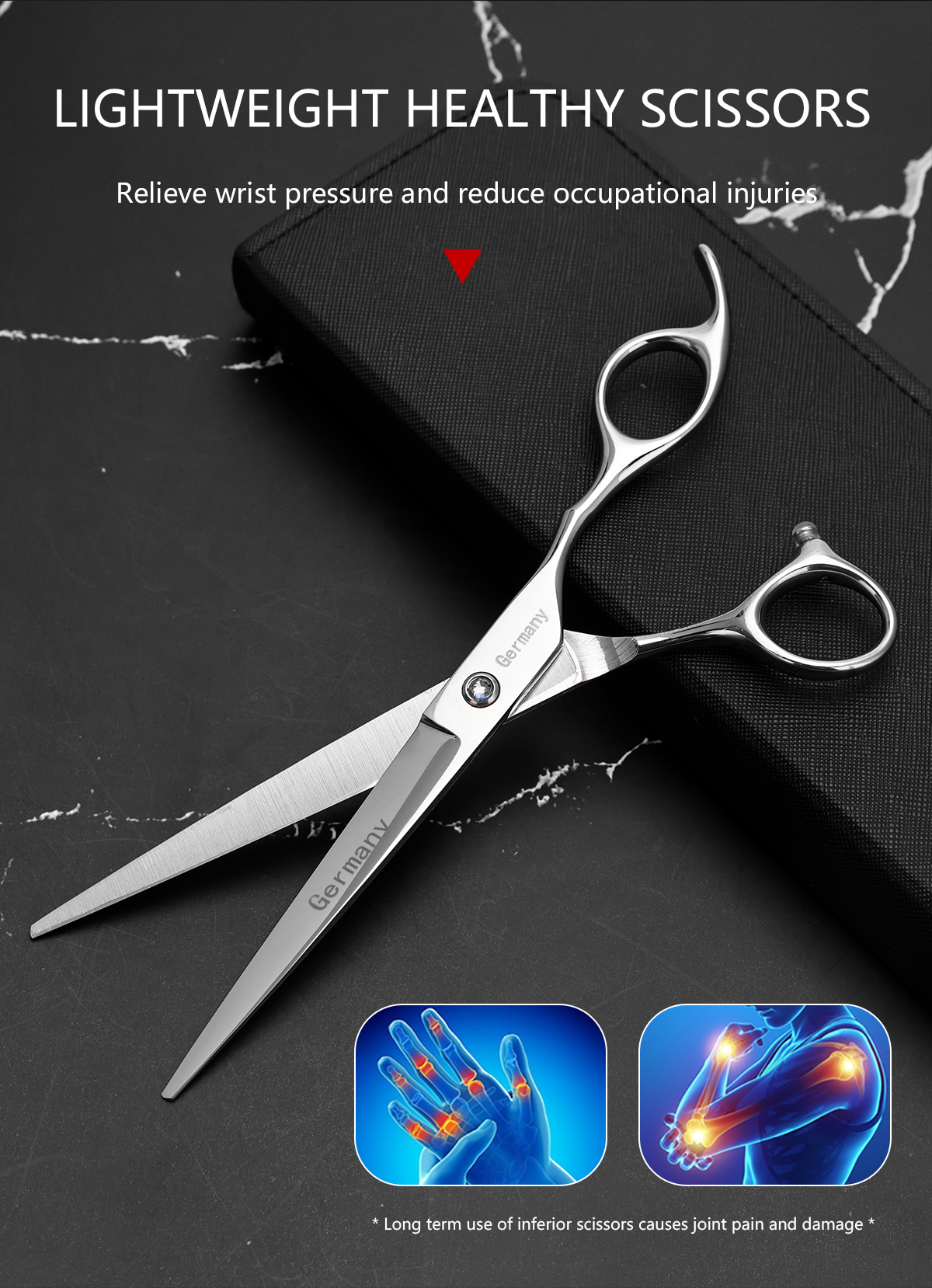 Spot #Germany 6-inch*7-inch*8-inch*9-inch salon hair scissors flat cut ...