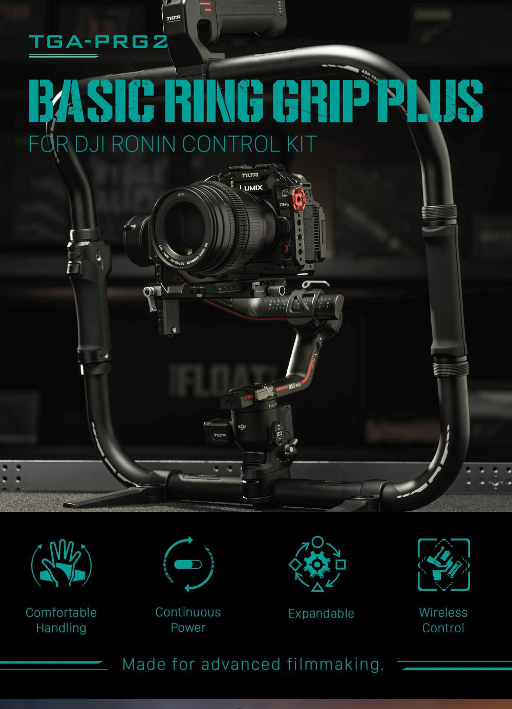 TILTA TGA-PRG2 Basic Ring Grip Plus Control Travel Kit for DJI Ronin rs3 pro rs2 Basic Ring Grip ...