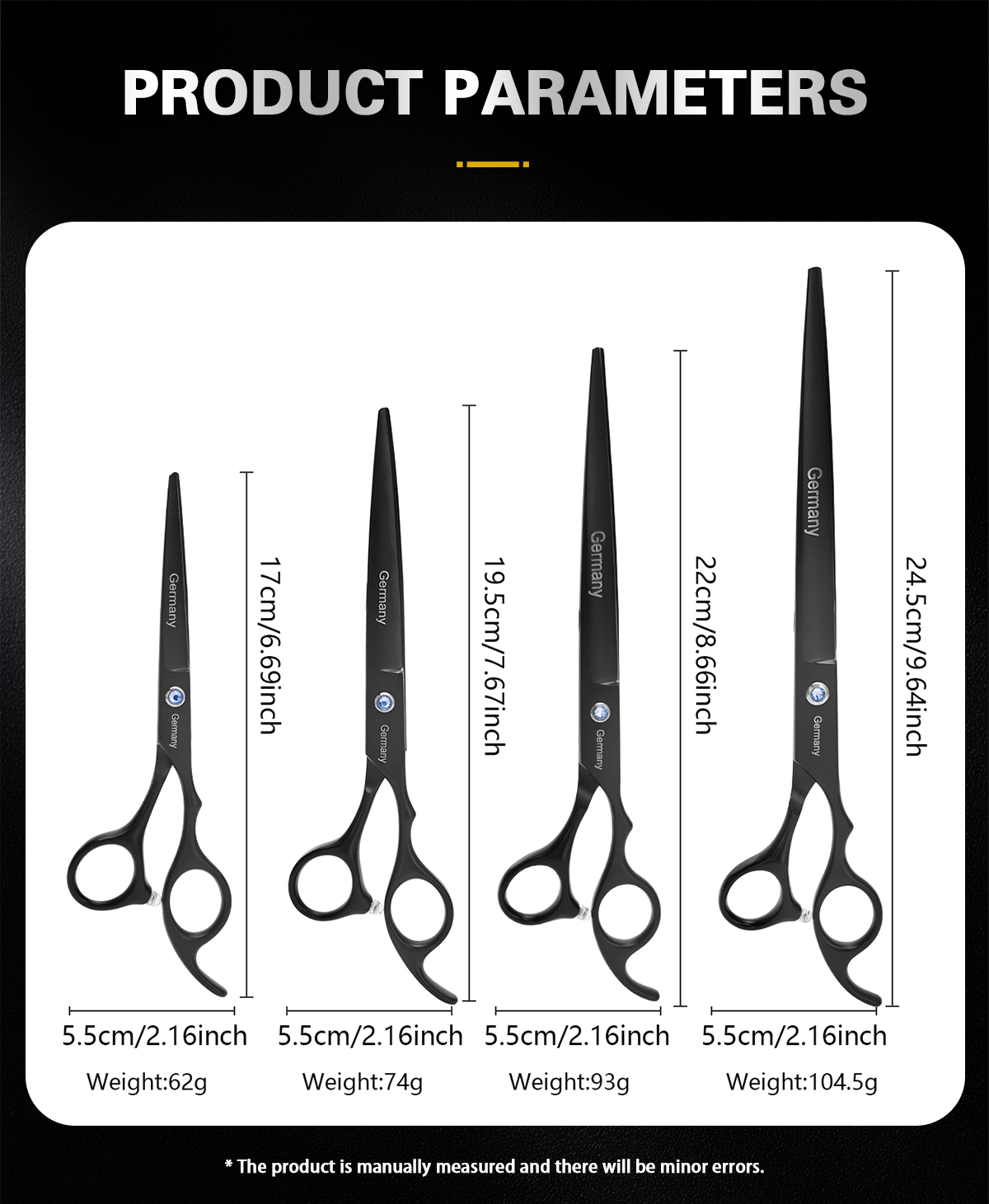 Spot #Germany 6-inch*7-inch*8-inch*9-inch salon hair scissors flat cut ...