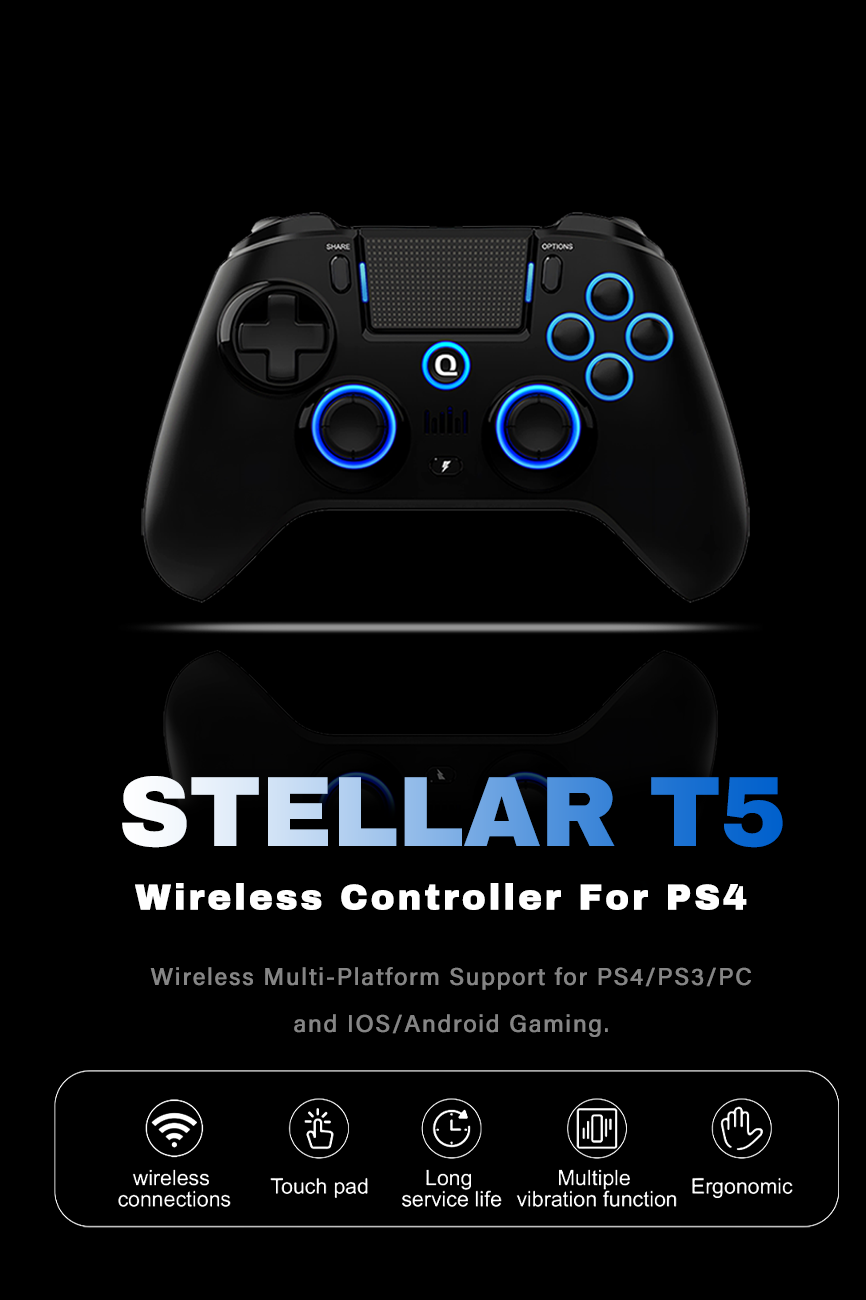 QRD Spark N5 Wireless Controller For PC,PS4, PS3, OLED Console Pro ...