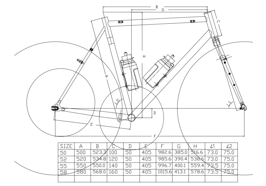 Seaboard FG01 Ultralight Fixed Gear Frame 49/52/55/58cm Size 700c ...