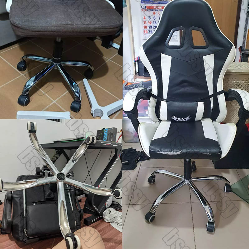 Metal Chair base Steel Feet for Office Chair Parts 5-star Tripod Wheels ...