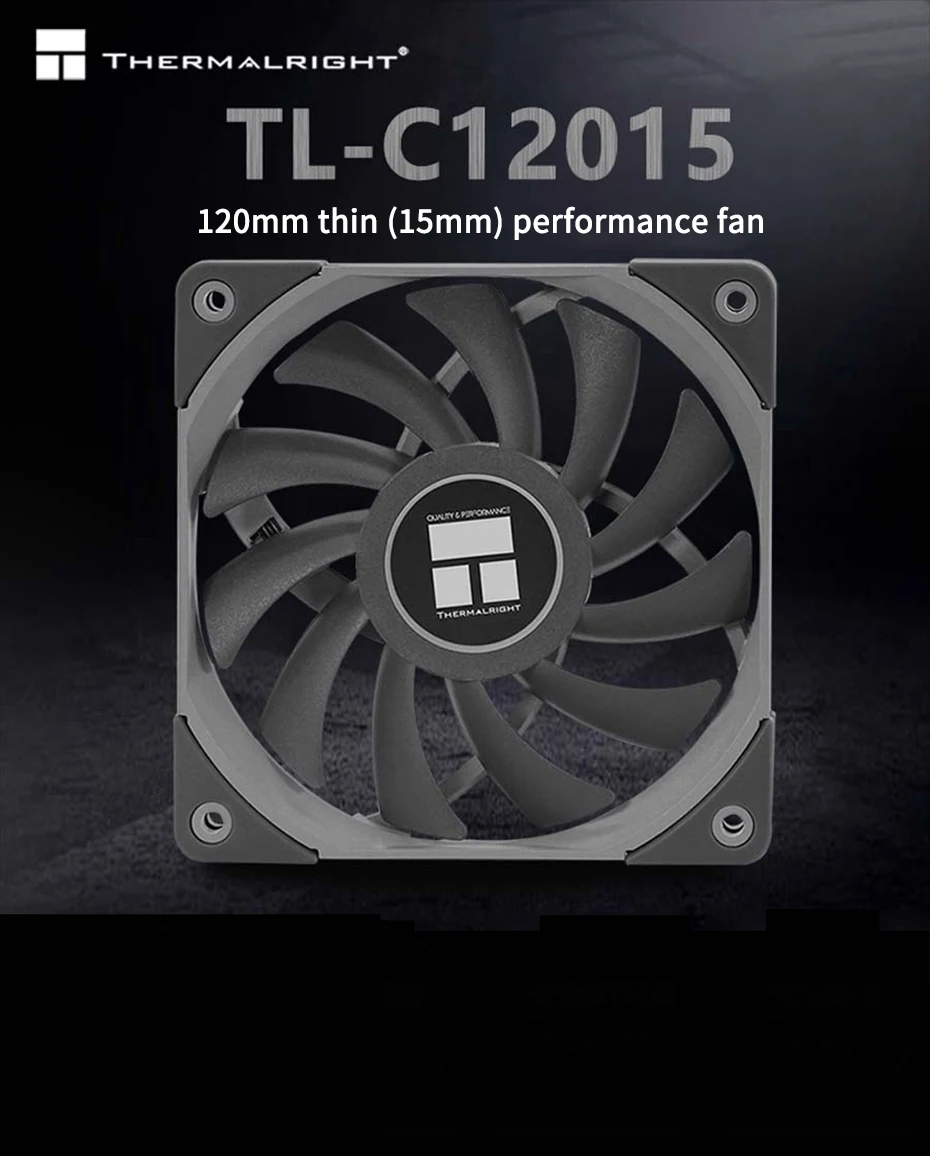 Thermalright TL-C12015S ARGB 120m RGB 5V/3PIN Computer Case Quiet PWM Fan PC CPU Cooler Radiator ...