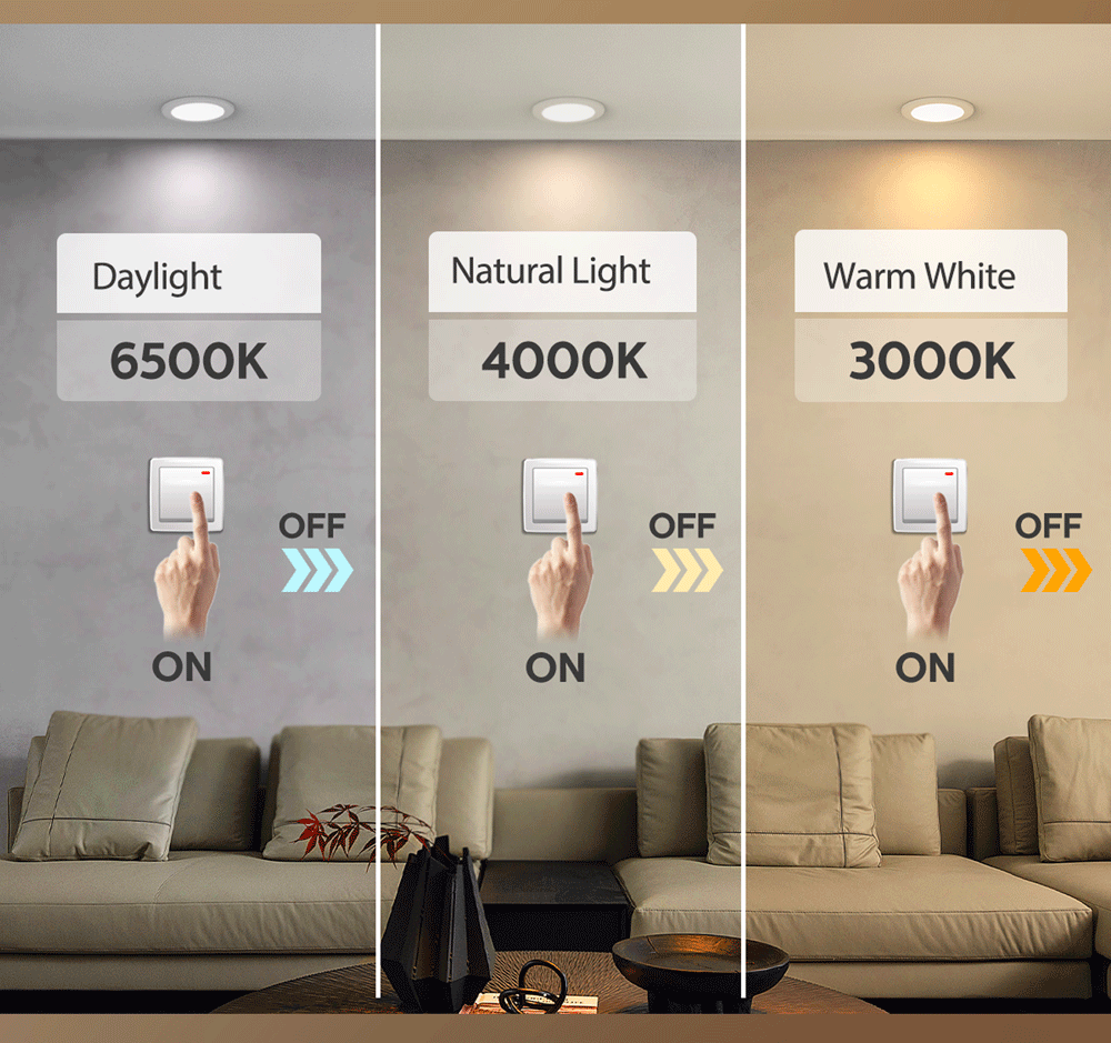 WELLMAX 3 Colors Downlight Adopt SAMSUNG LED Chip Recessed Ceiling Light 7W-15W | Shopee Philippines