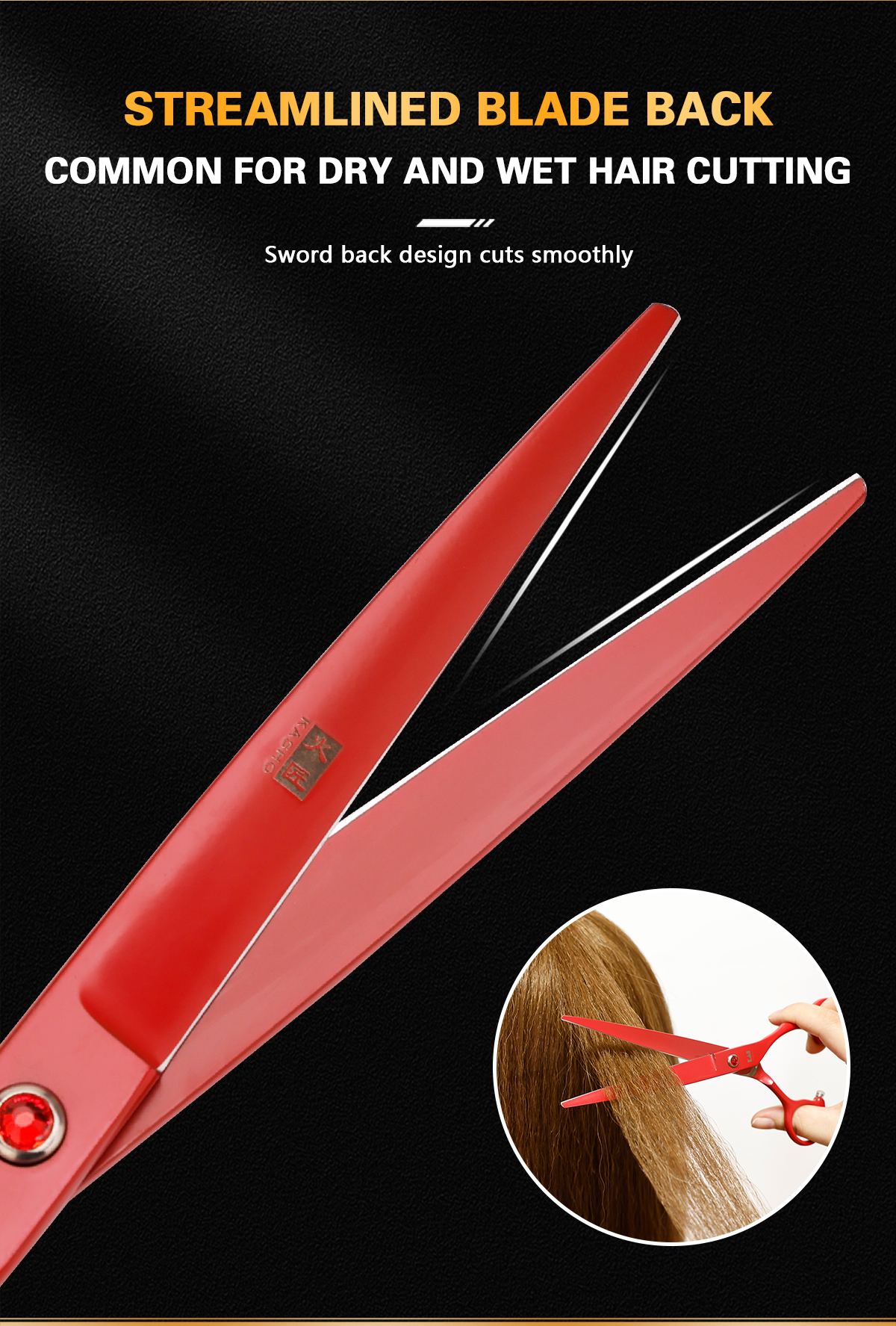 Spot#Kasho Japan 440C Salon Barber Scissors 6.5/7 inch Haircut Scissors ...