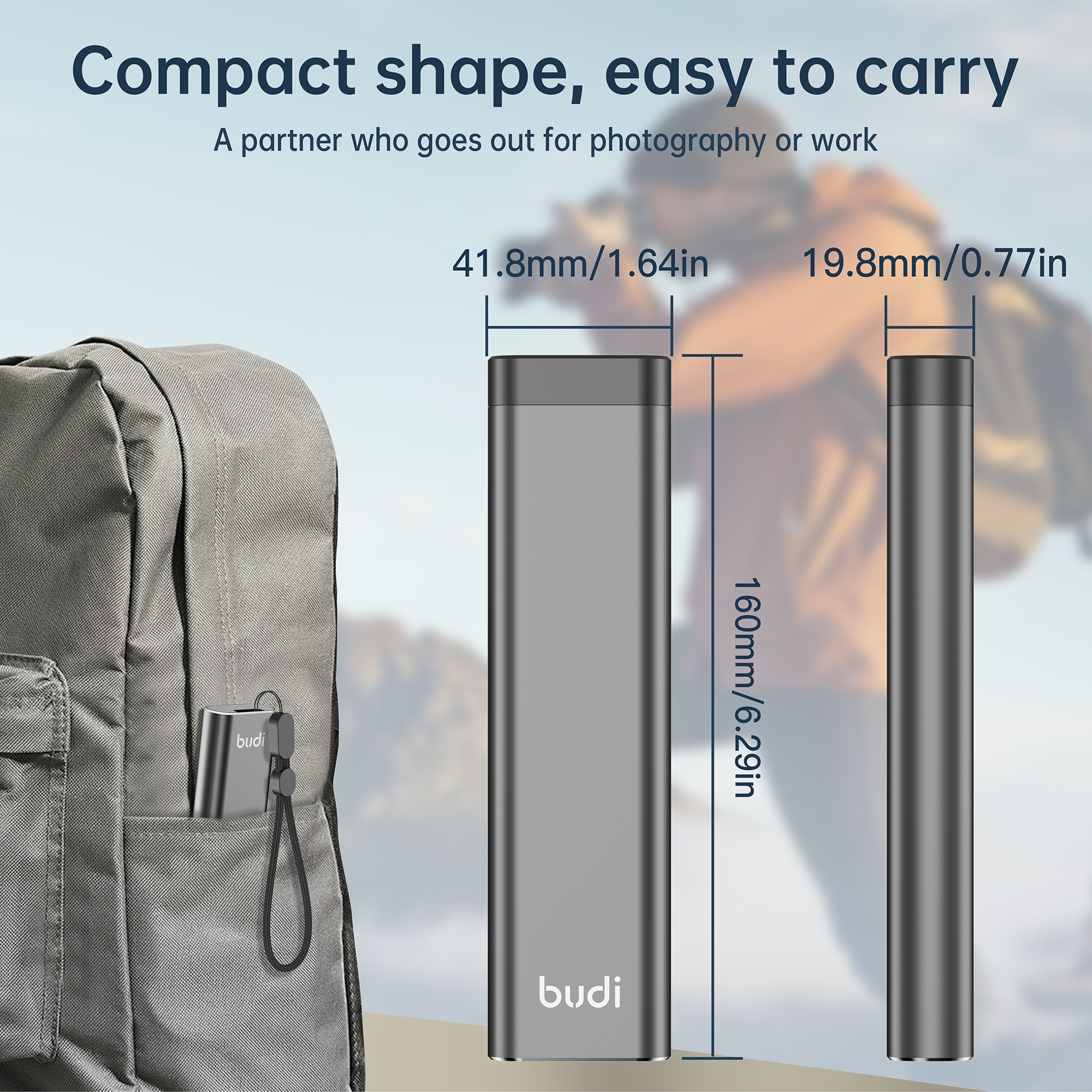 BUDI Multifunctional 9-in-1 SD Card Reader Cable and USB 3.0 Type-C ...