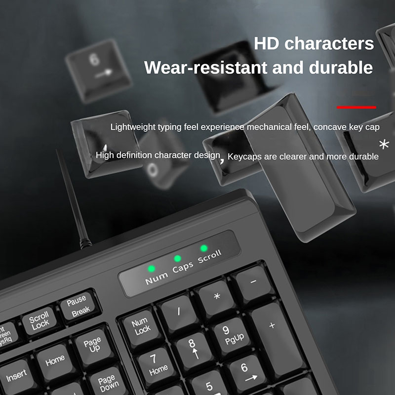 Lenovo K104 Mechanical Keyboard Office Gaming Wired Led For Computer ...