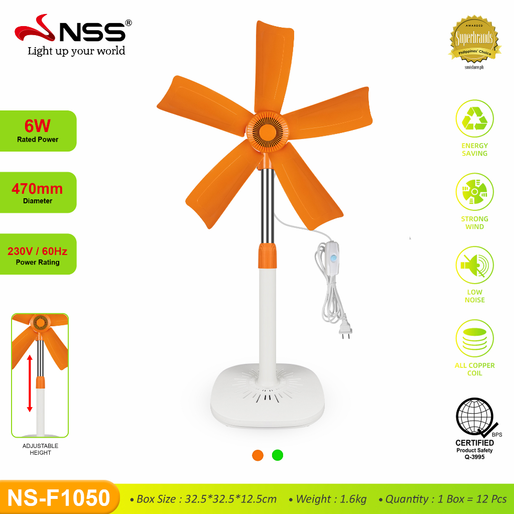 NSS Solar Fan Solar Electric 16 Inch Rechargeable Stand Outdoor with ...