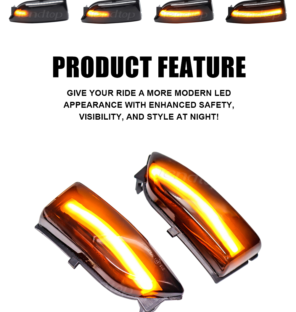 LED Dynamic Turn Signal Side Mirror Sequential Blinker Indicator Light ...