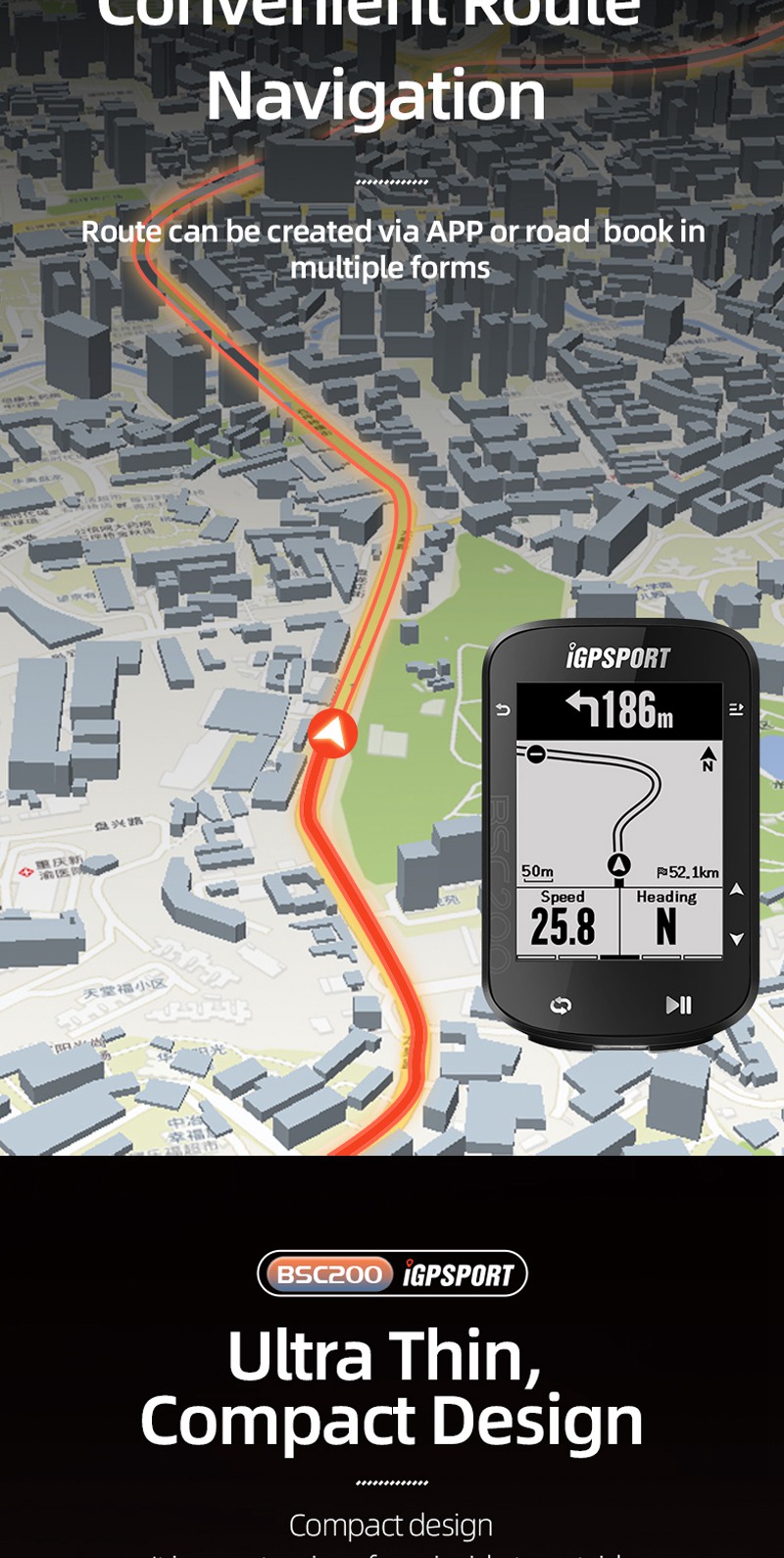 IGPSPORT BSC200 Bicycle Computer Outdoor Riding Odometer Speed Sensor ...