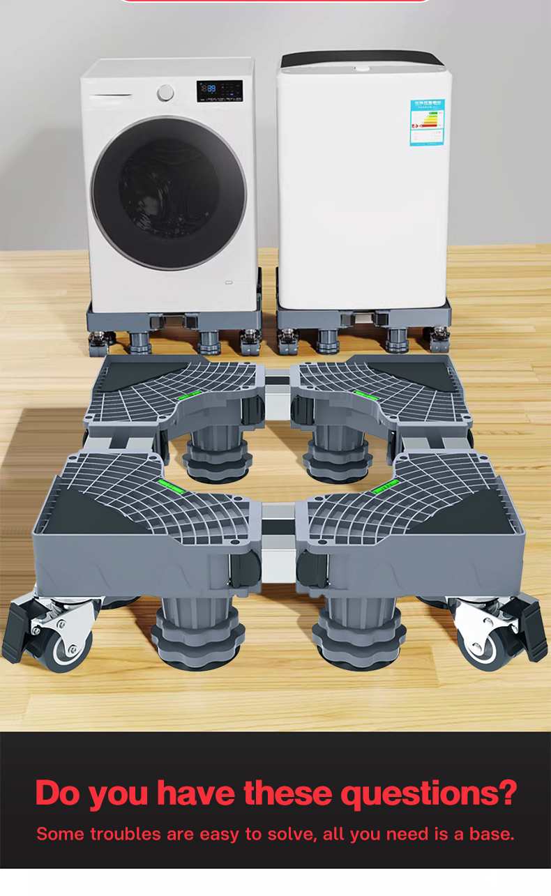 Washing machine base rack removable wheel shelf universal refrigerator ...