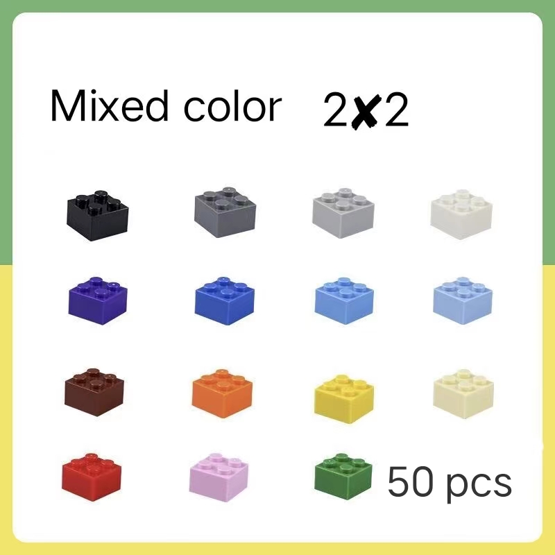 Moc Small Particle Assembled Building Blocks 2x2 High Brick 3003 Spare ...