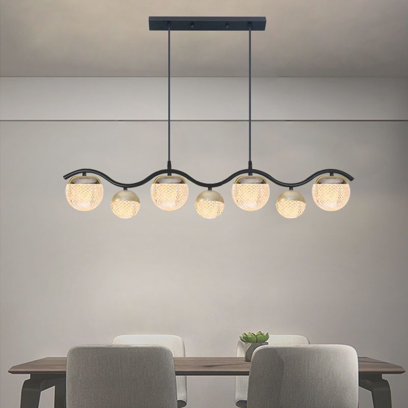 IHOME Modern Minimalist Restaurant Lamp Dining Table Bar Table Lamp Long Chandelier Creative ...