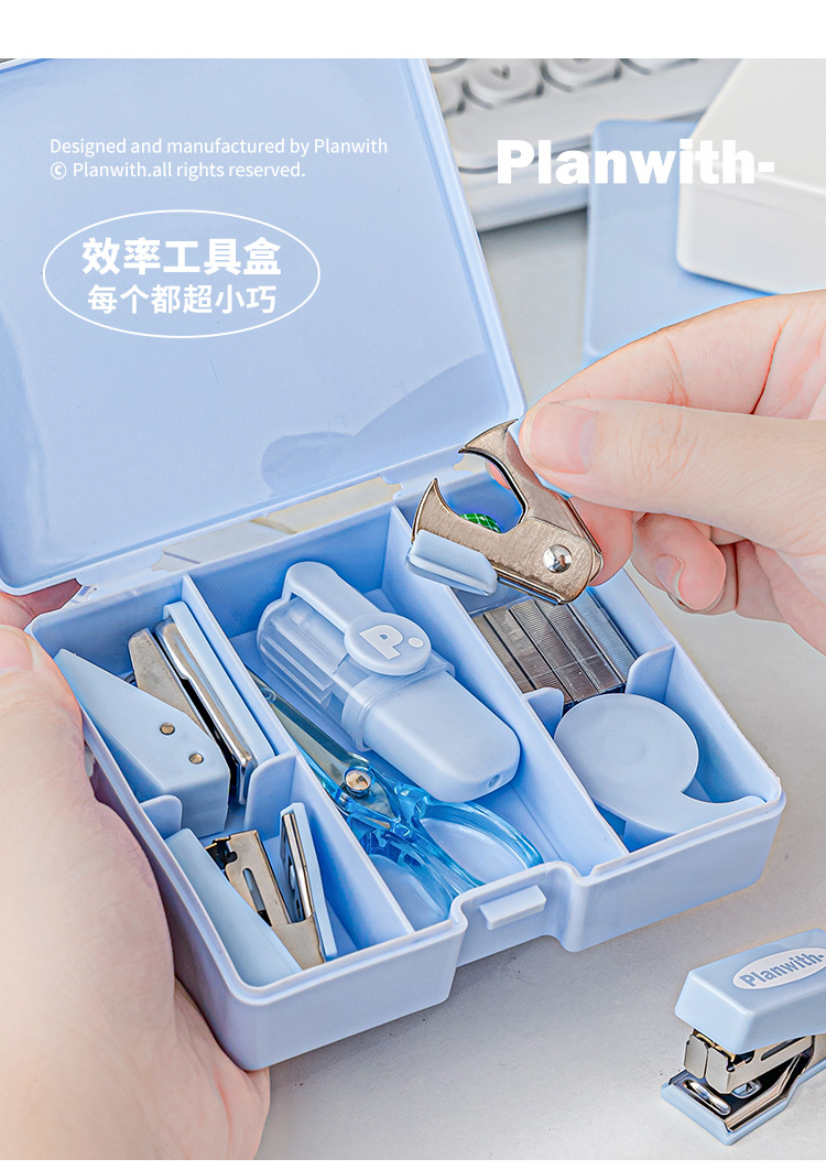 Mini Stapler Staple Punch Hole Tape Machine Set Ins Korean ...