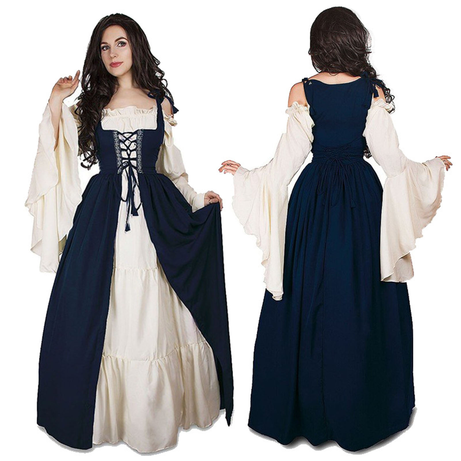 Retro palace princess queen costume medieval drama stage play costume a ...