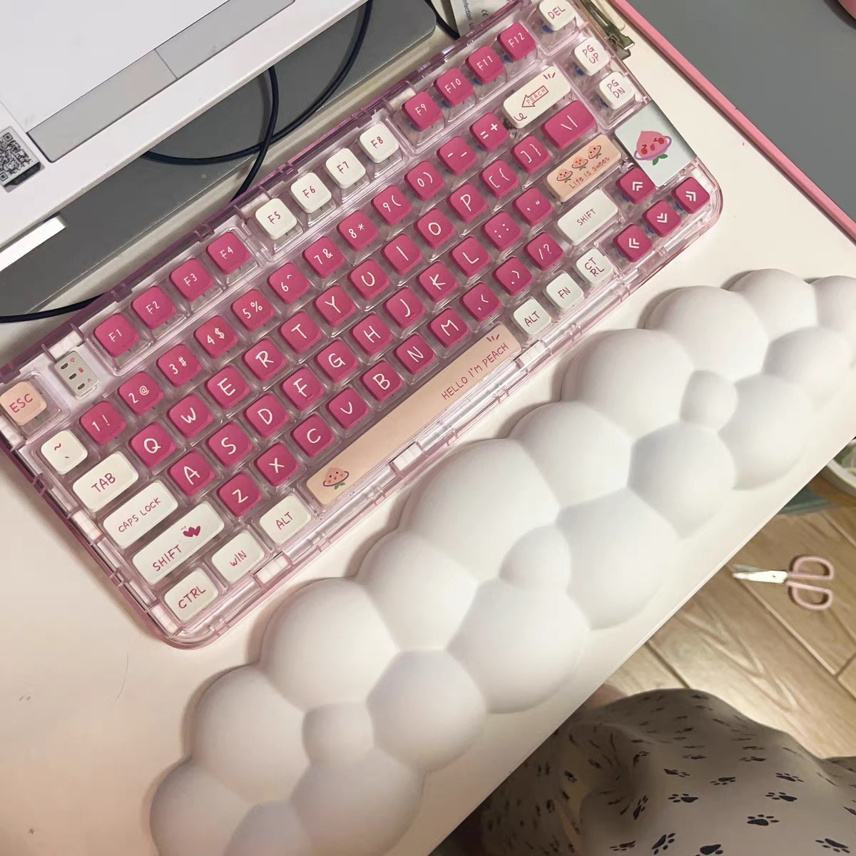 Cloud Keyboard Wrist Pad with Soft Leather Material Memory Foam ...