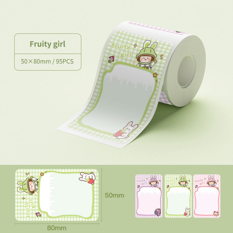 NIIMBOT B21/B3S/B1 Large-Sized Cartoon Label Stickers, Cute Style Name ...