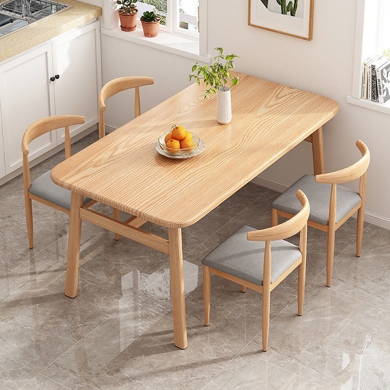 Wood Dining Table Set Furniture For Living Room Or Restaurant set 4 ...