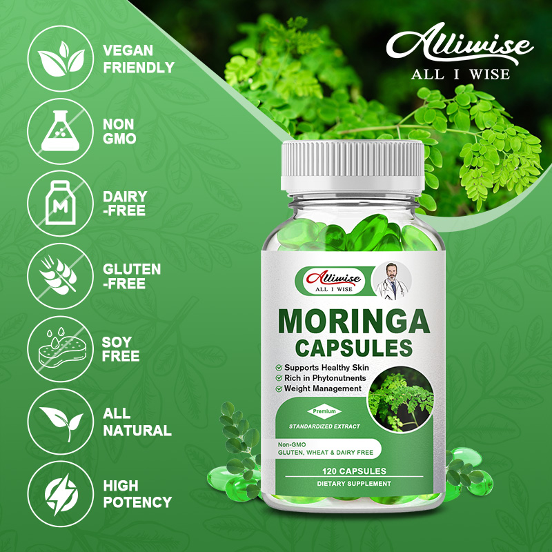 Alliwise Moringa Capsules Original Moringa Leaves Capsule Vitamins ...