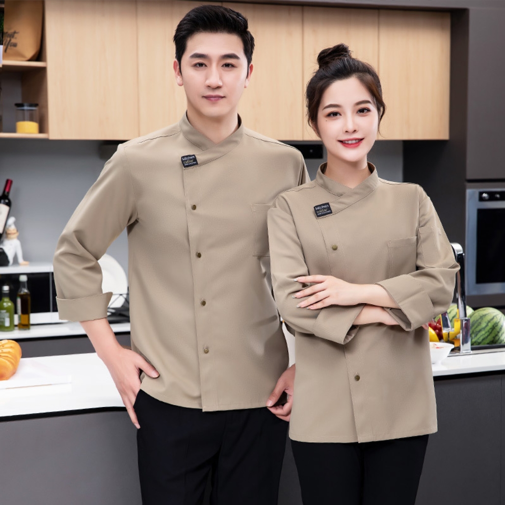 Chef uniform, long sleeved, unisex uniform, kitchen back kitchen ...