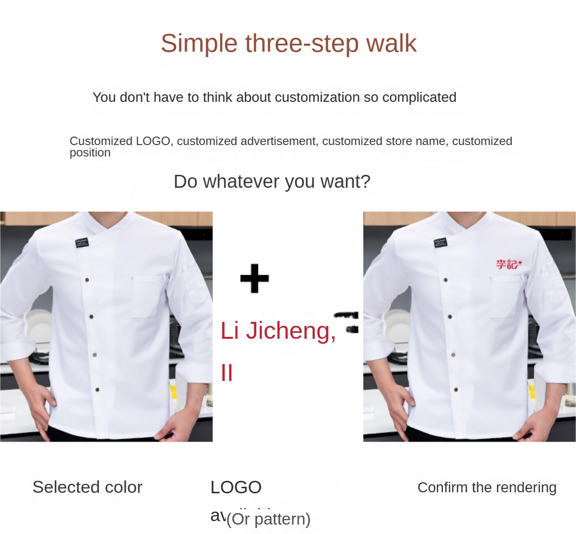 Chef uniform, long sleeved, unisex uniform, kitchen back kitchen ...