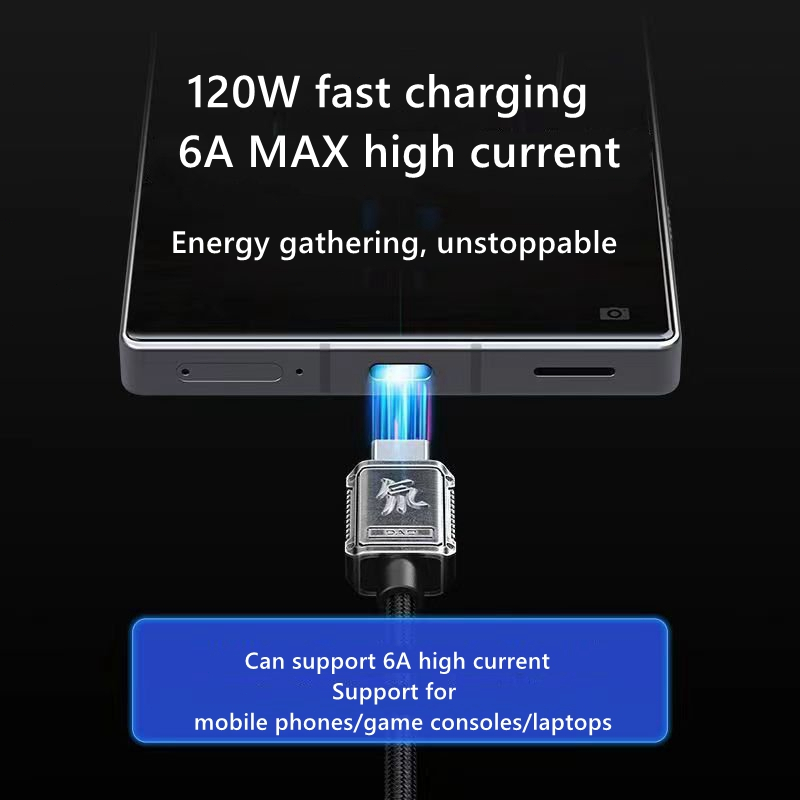 Nubia RedMagic 120W Fast Charging Data Cable 6A High Current Flash ...