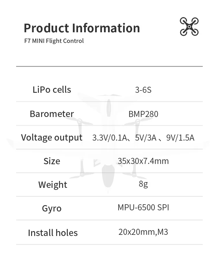Flycolor Raptor 5 Mini Tower F7 MINI Flight Controller W/ 60A 4-IN-1 ...