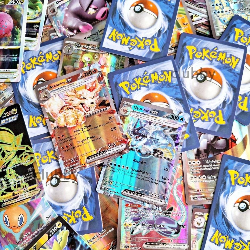 100pcs Pokemon Shiny Card Mewtwo Vstar Vmax Gx Holographic Cards ...