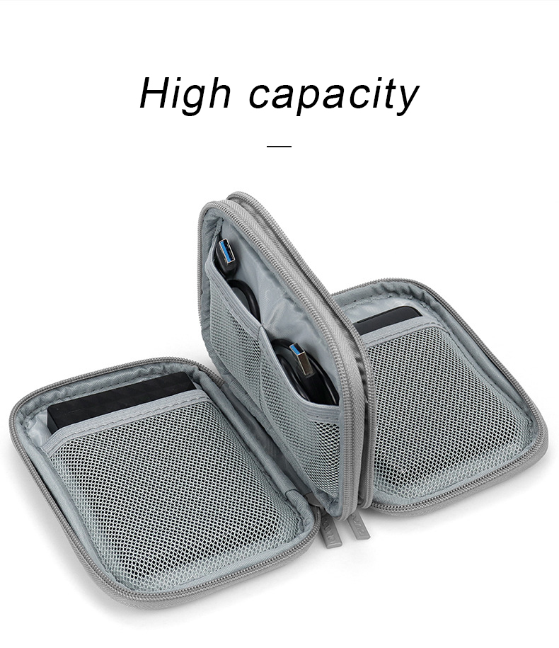 2.5-inch mobile hard drive bag, portable storage, waterproof and wear ...