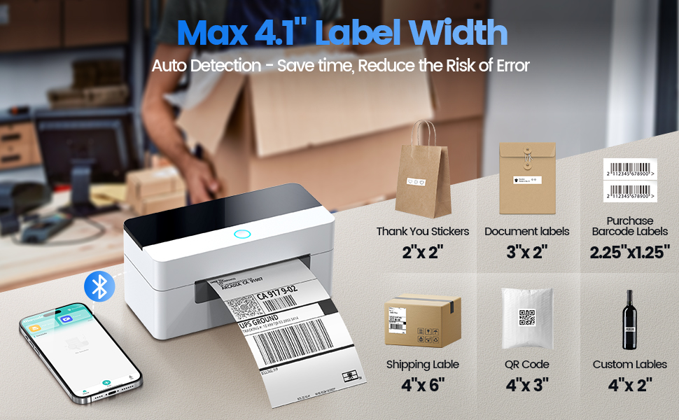 DRPDA D463B Thermal Printer A6 Air Waybill Shipping Label Barcode AWB ...