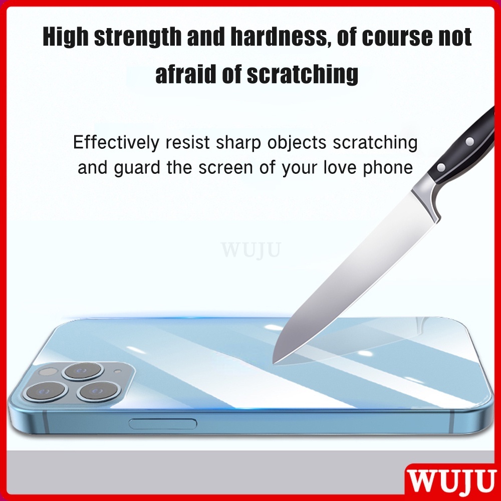 WUJU Scratch Resistant Ultra-clear Back Tempered Glass Screen Protector ...