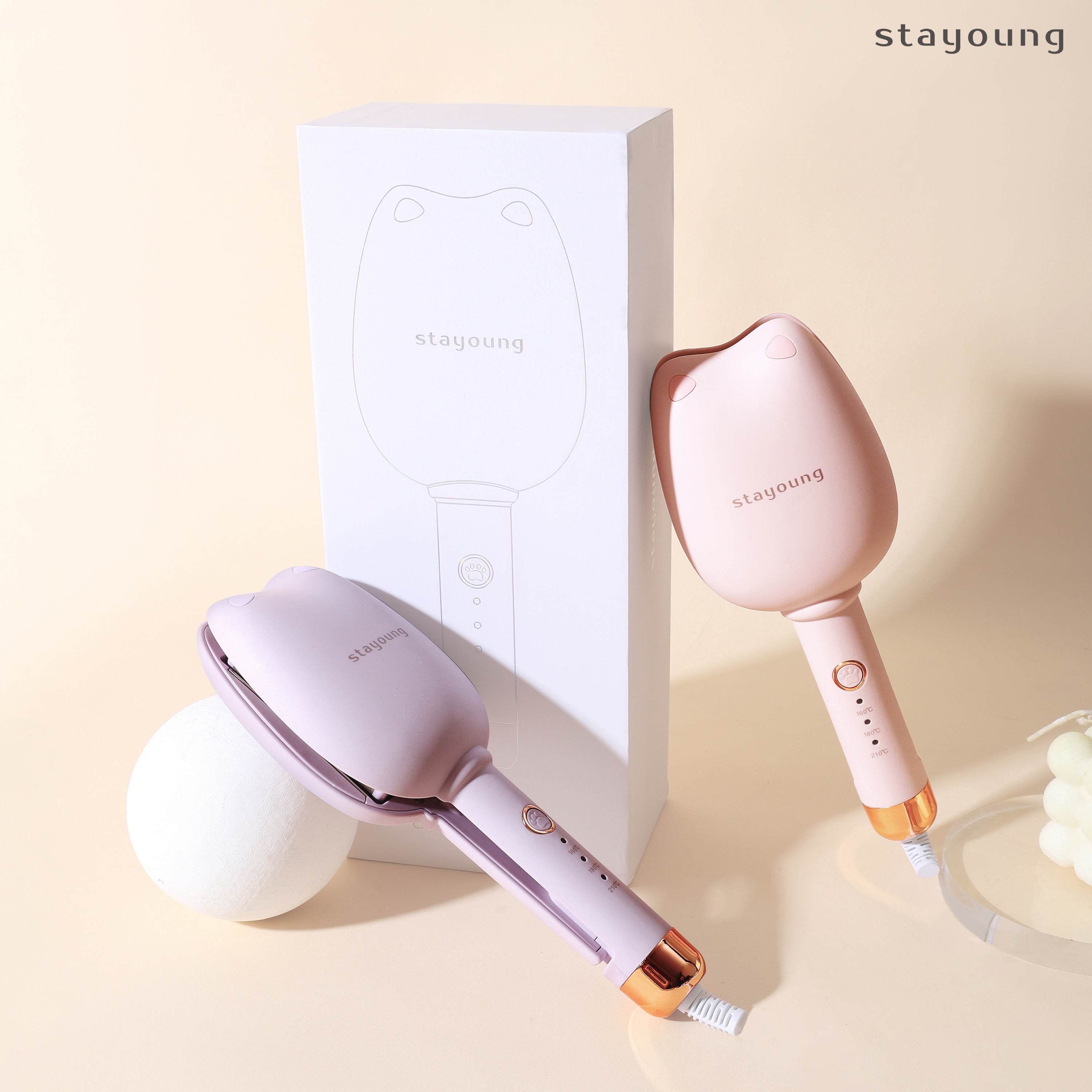 STAYOUNG Cat-Paw Hair Waver D1 32mm Anti-Scald Hair Curler 3 Level ...