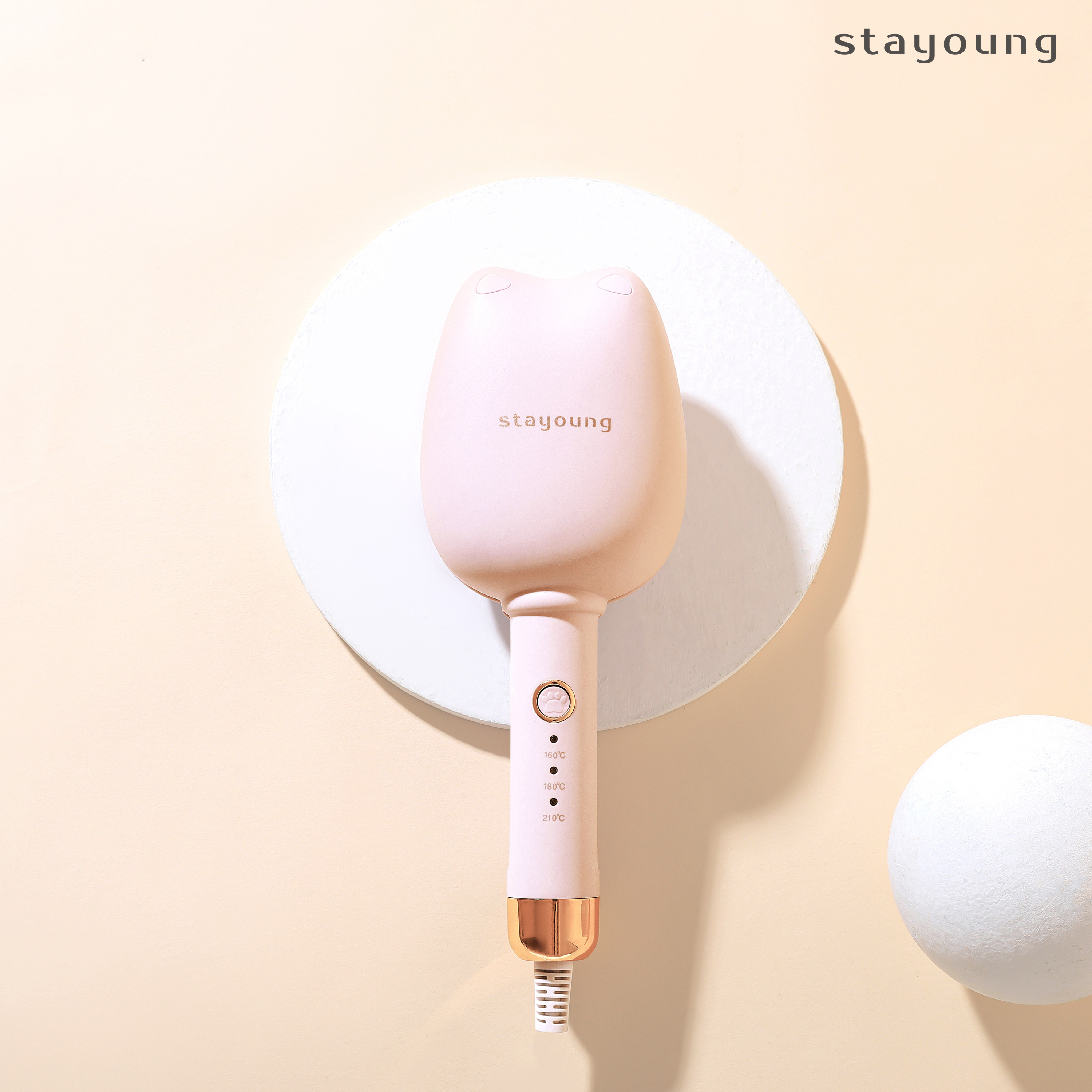 STAYOUNG Cat-Paw Hair Waver D1 32mm Anti-Scald Hair Curler 3 Level ...