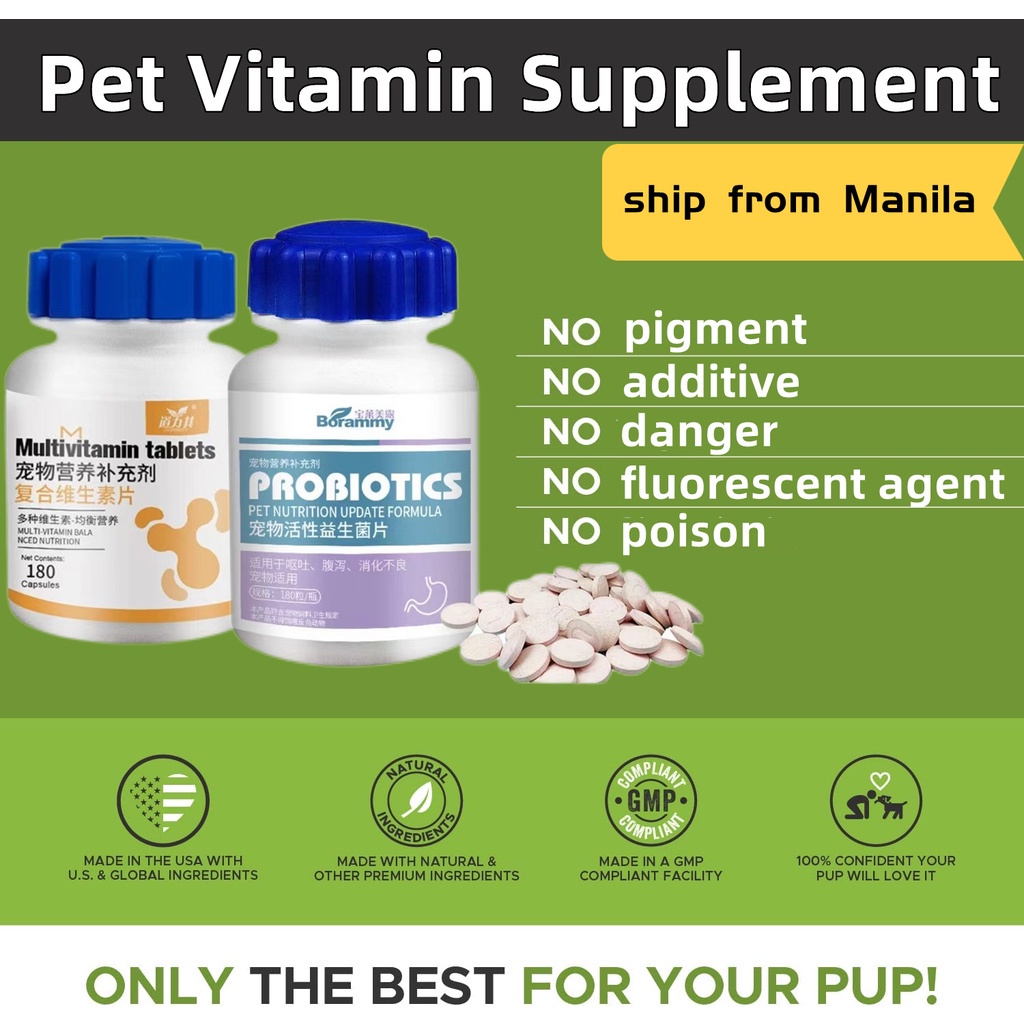 Borammy Vitamins For Dogs Pet Supplement Multivitamin Probiotics ...