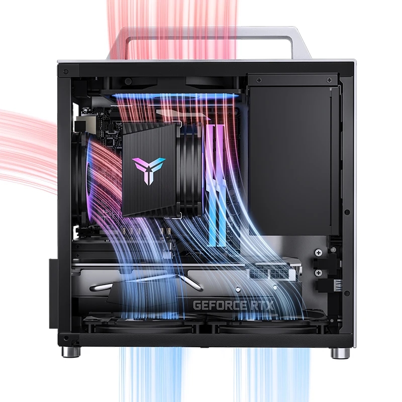 Jonsbo T8 PLUS Case Mini ITX Portable Computer Side Transparent Chassis ITX Motherboard ATX ...