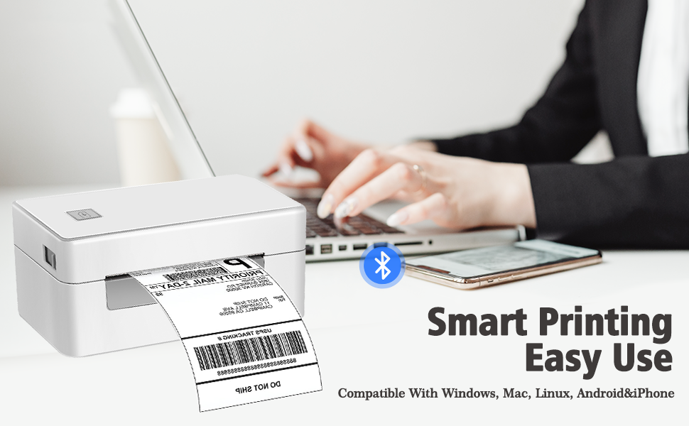 DRPDA D464 Thermal Printer Air WayBill A6 Shipping Label Barcode ...