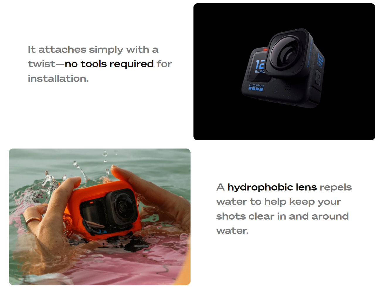 GoPro go pro Max Lens Mod 2.0 (Fro HERO12 Black), Transform HERO12 into ...