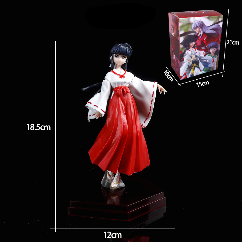 4 Style 16-18.5cm Anime Inuyasha Figure Sesshoumaru HigurashiKagome ...