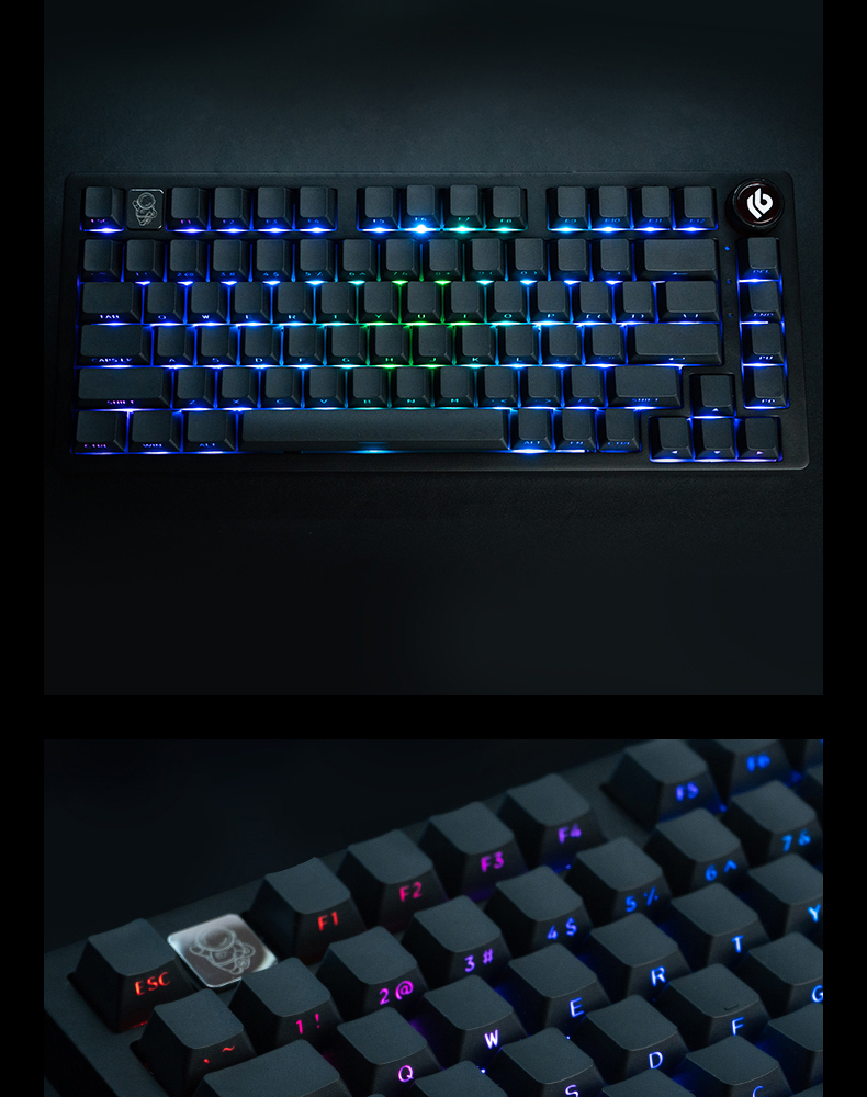 AULA LEOBOG 130 Keys/133 Keys Side Engraved Keycap Original Keycaps PBT ...