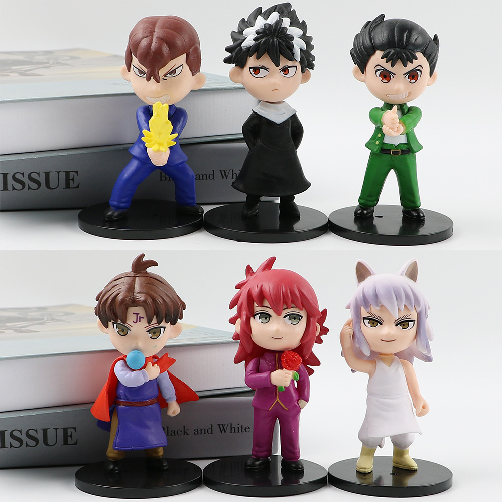 6Pcs/Set 10-11cm Anime YuYu Hakusho Figure Urameshi Yuusuke Kuwabara ...